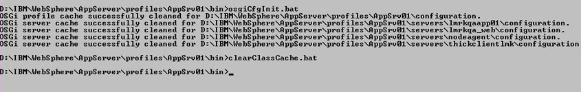 Flushing the WebSphere Application Server Cache