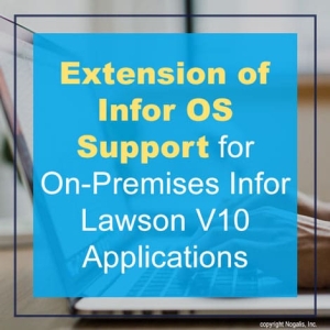 Extension of Infor OS Support for On-Premises Infor Lawson V10 Applications